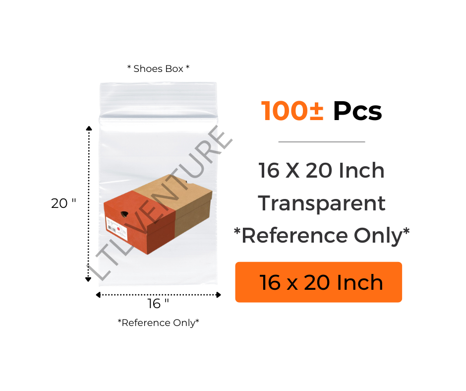 EXTRA BIG Zipper Bag LDPE Ziplock Travel Storage Plastic Transparent ...