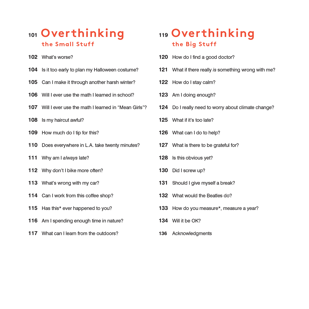 Am I Overthinking This? Over-answering life’s questions in 101 charts ...