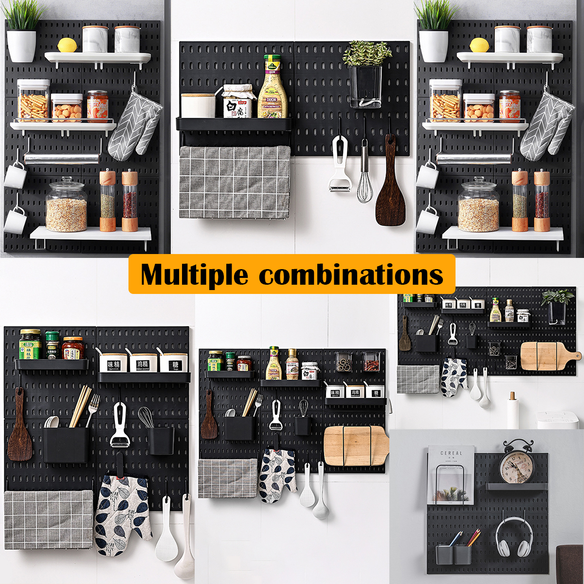 Pegboard Perforated Display Board DIY Wall Board Wall Shelf Accessories ...