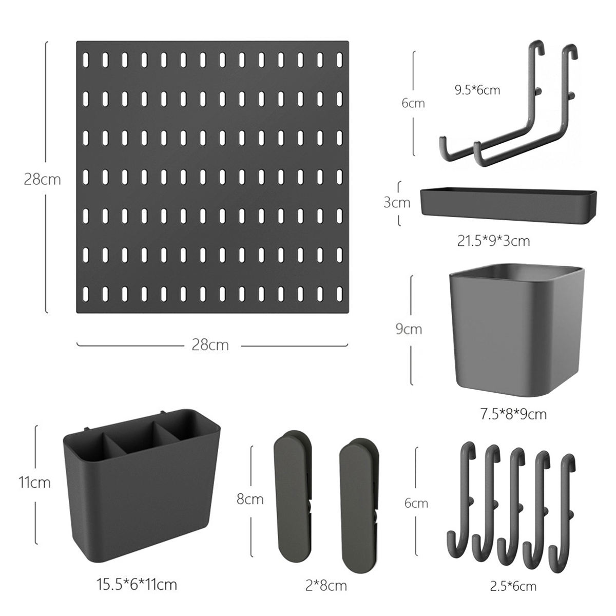 Pegboard Perforated Display Board DIY Wall Board Wall Shelf Accessories ...