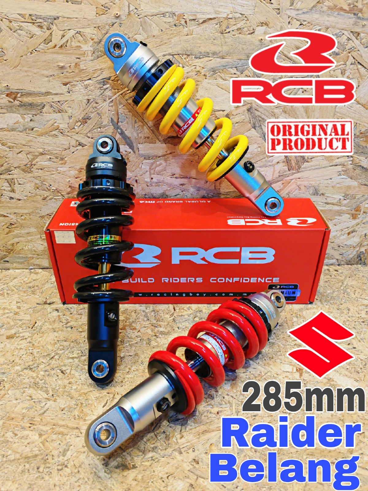 RCB S2 Monoshock 285mm Suzuki Raider 150 Belang 150 Absorber Mono ...