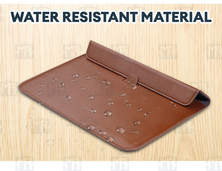 (2in1)MR Laptop Stand Bag Leather Sleeve Case Stand portable foldable ...