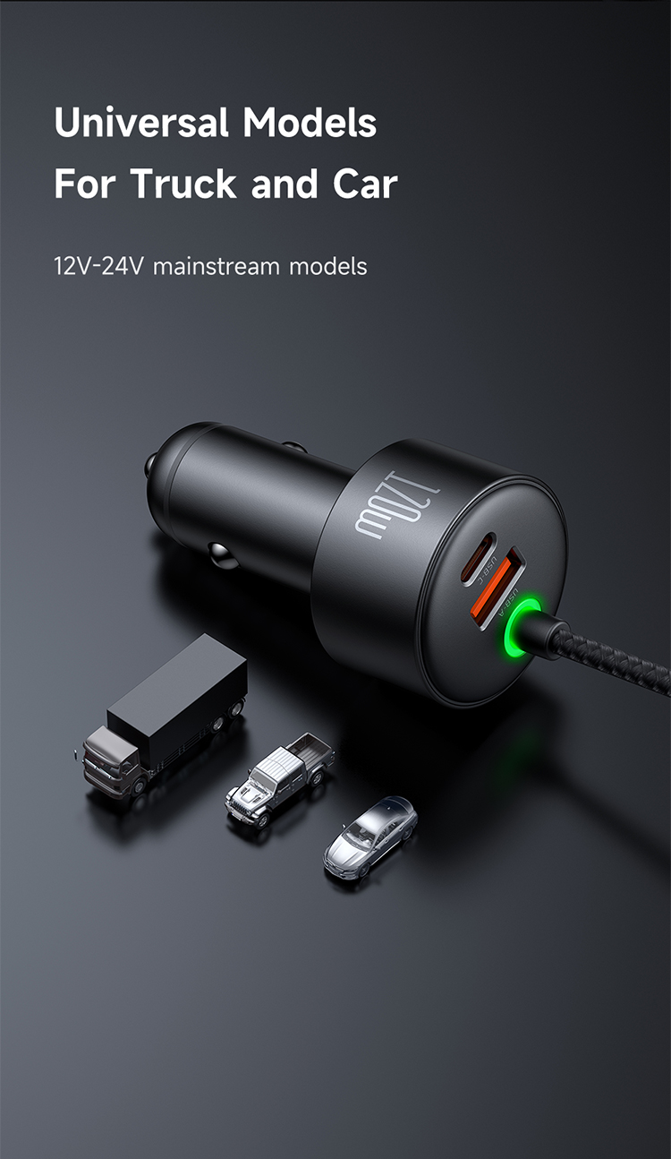 【1Yr Warranty】 MCDODO CC 0370 120W 1C + 1A Car Charger with USB C and Epal Retractable Cable ...