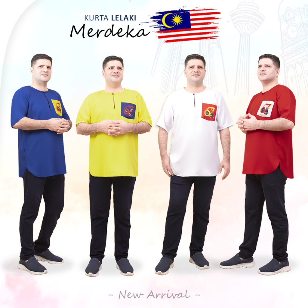 New Merdeka Arrival 2024 Kurta lelaki with Merdeka Pattern Pocket by ...