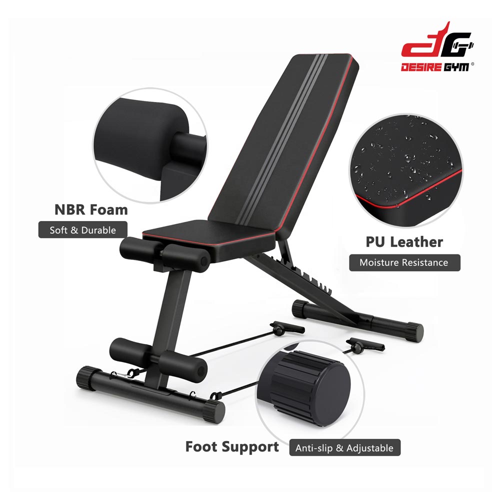 Desire Gym Dumbbell Bench Workout Adjustable Bench Exercise Chair ...