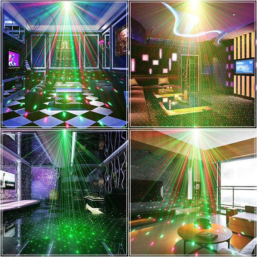 Stage Laser Light Party Projector Light Sound Activated Strobe Light ...