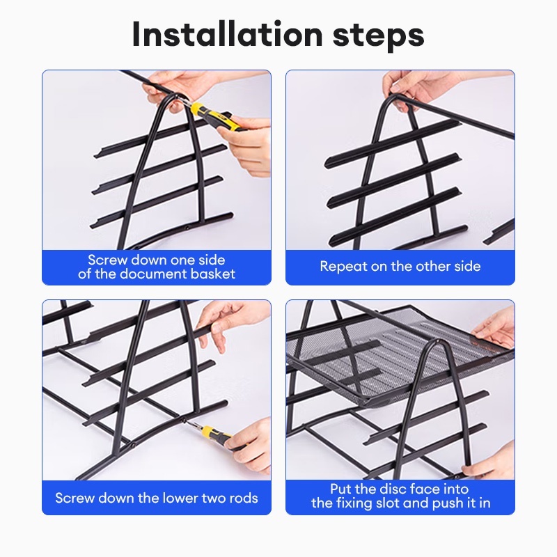 Deli File Document Tray 3 tier Mesh 350 278 (275mm x 1290g) E9181 ...
