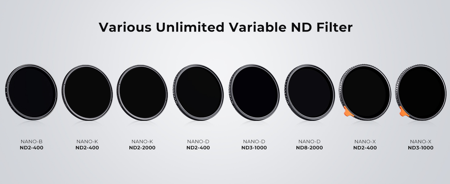 K&F Concept Nano-B Series ND2-ND400 Filter Variable Neutral Density ...