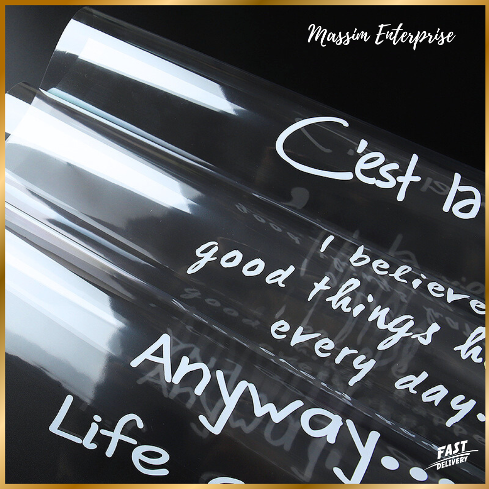 20pcs Crystal wrapping paper Colored cellophane Transparent Wording ...