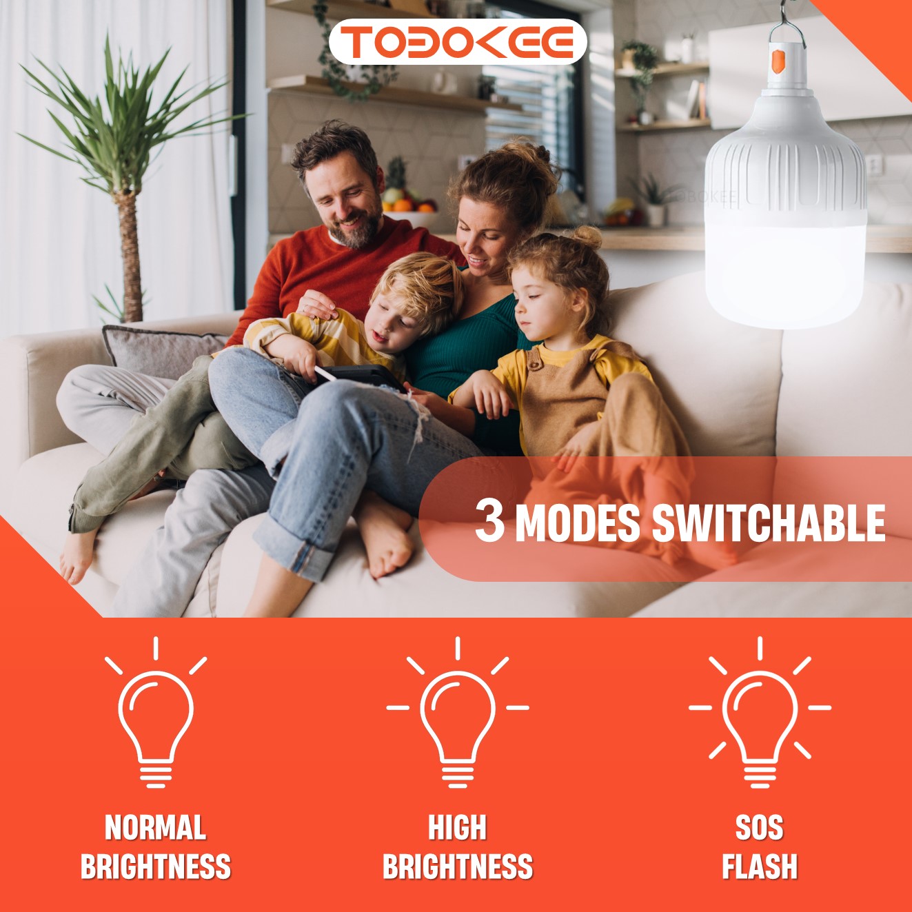 GALAXY Portable LED Light Bulb USB Rechargeable LED Bulb Emergency ...