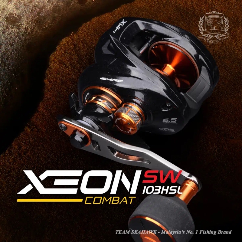 Team Seahawk Xeon Combat SW103HSL Baitcast Overhead Reel SW 103HSL BC ...