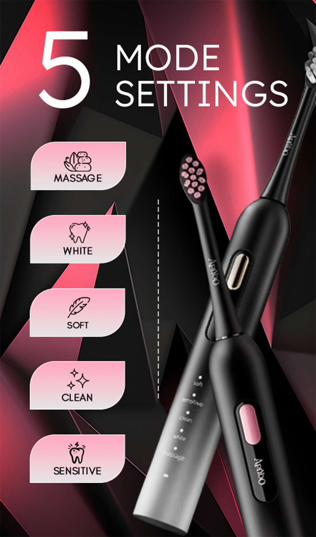 ApiYoo Sonic Electric Toothbrush Deluxe Gift Box T15 with Tumbler ...