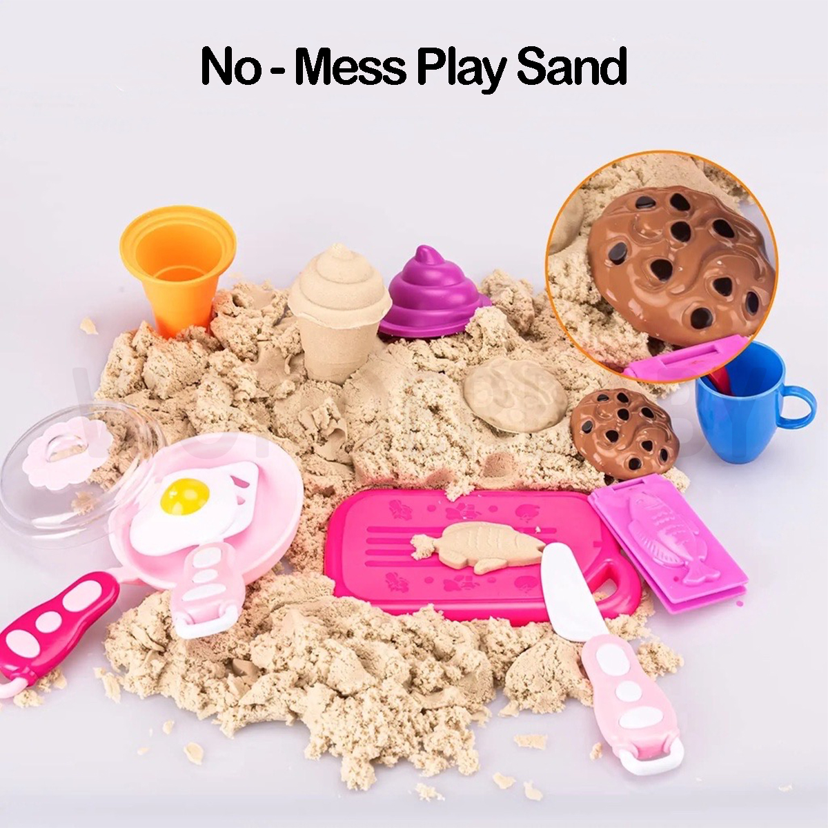 1kg THE SAND Dynamic Eco Space 𝗡𝗢𝗡 𝗧𝗢𝗫𝗜𝗖 Sand Castle Play Set Tools ...