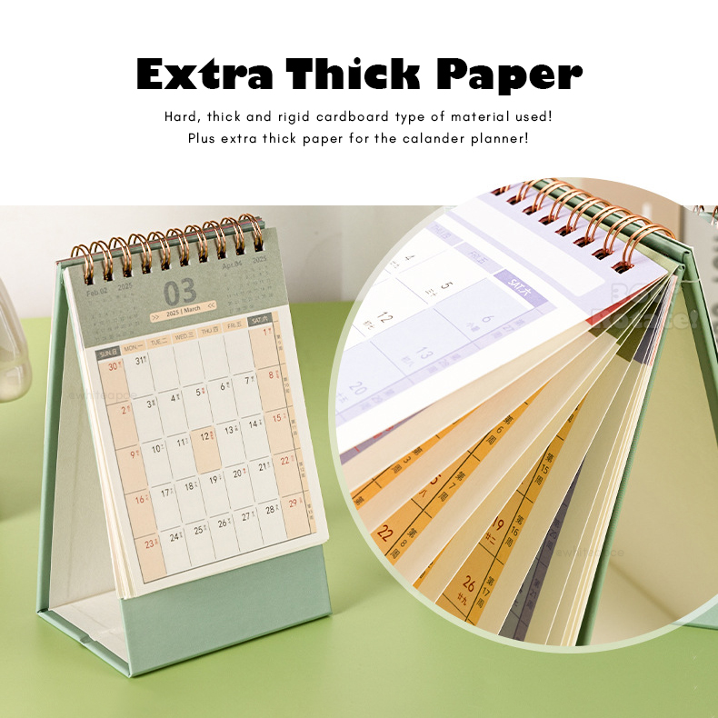 Whitespace 2025 Minimalist Desktop Calendar Big Table Kalendar Planner ...