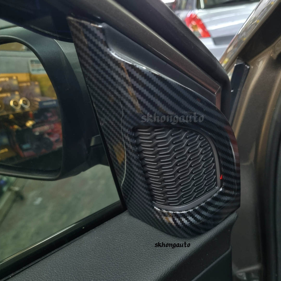 proton x50 forged carbon fiber indoor pillar frame audio tweeter cover ...
