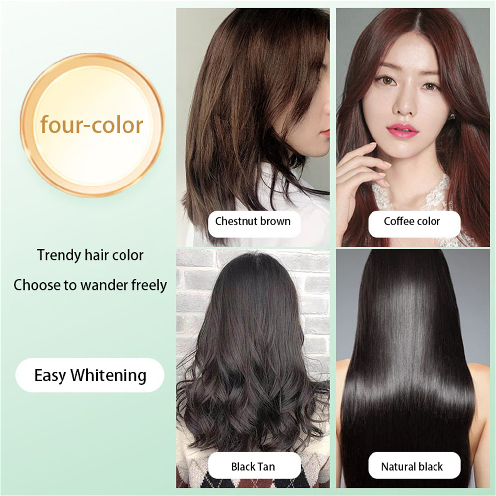 CQRZEN 1 Box 10Pcs Natural Plant Bubble Hair Dye Essence Hair Color ...