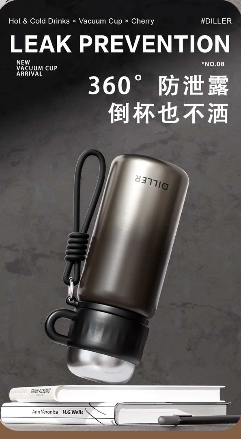 Diller Cool SUS316 Thermo Vacumn Flask Bottle Tri function Drinking ...