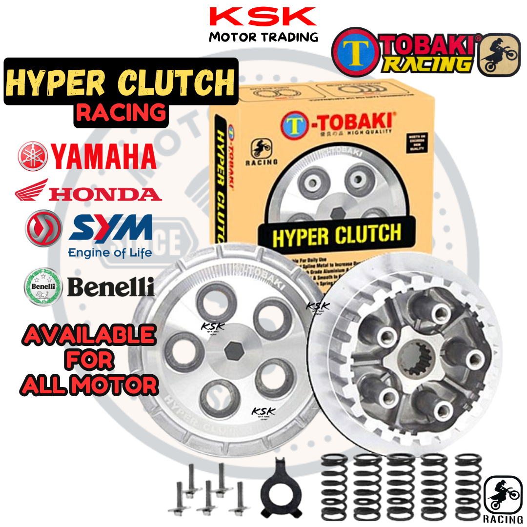 【8.8 SALE】TOBAKI RACING HYPER CLUTCH FULL SET LC135 Y15 Y125 RXZ EX5 DREAM DASH WAVE 125 110 ...
