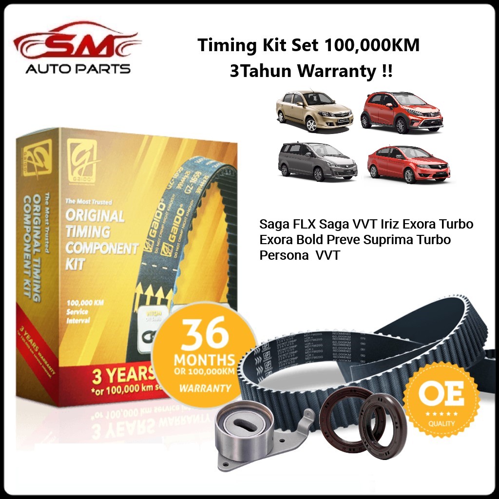 Gaido Original Timing Belt Saga FLX Iriz Exora Bold Preve Suprima Turbo ...