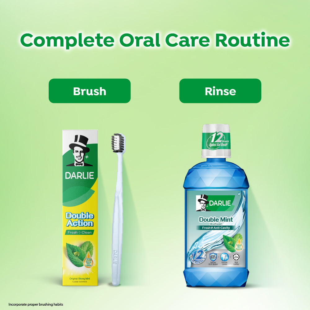 DARLIE Double Action Fresh + Clean Strong Mint Toothpaste 175gx2 (Value ...