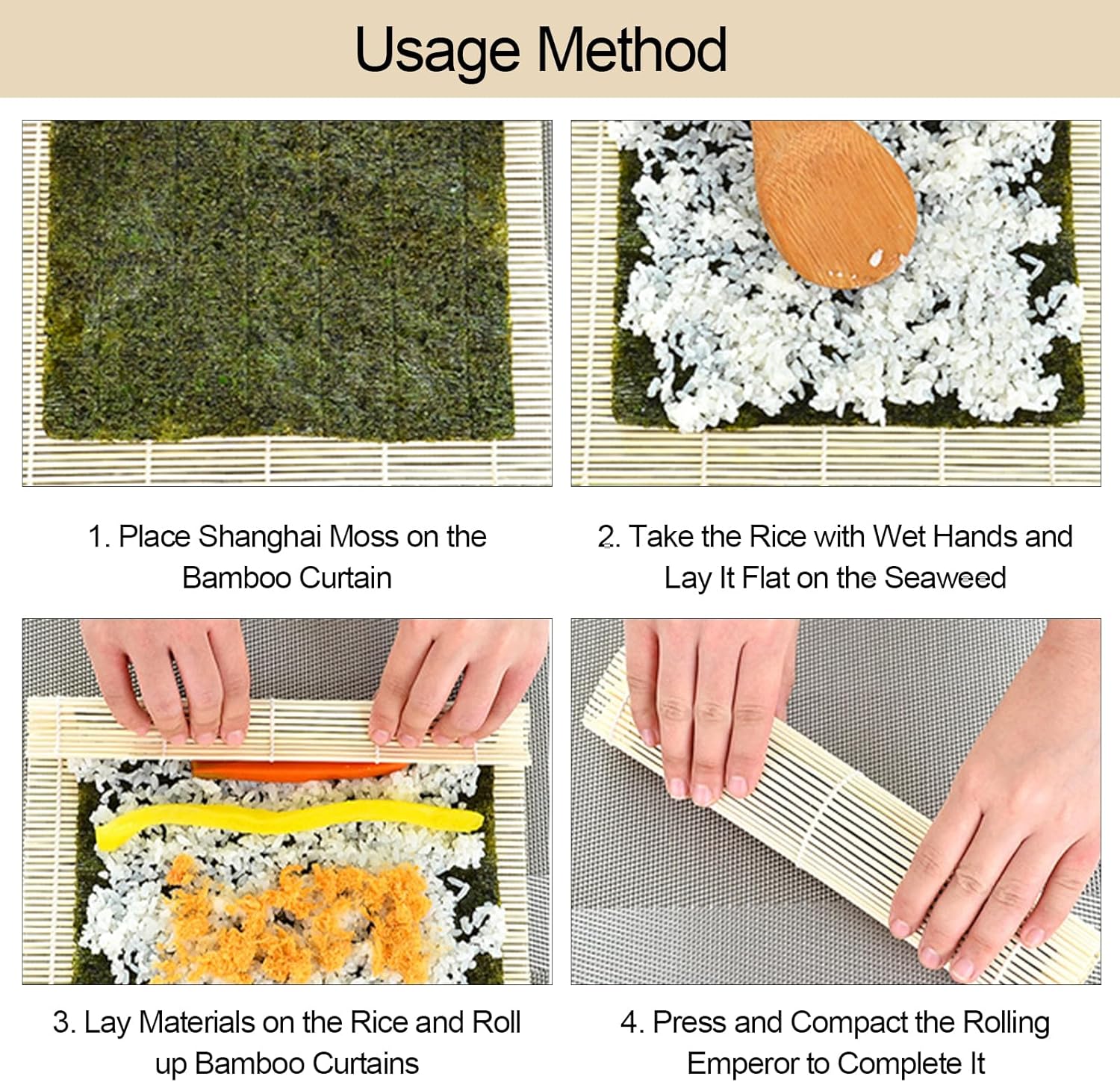 Japanese Sushi Bamboo Mat Sushi Roller / Sushi Rolling Tool/ Korean ...