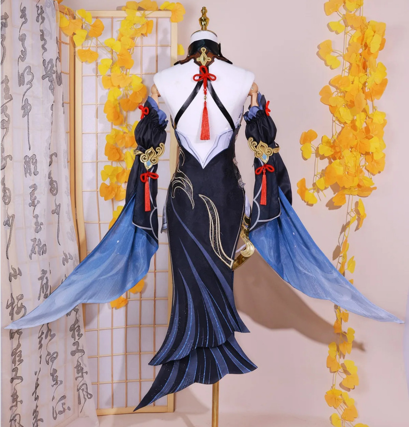Frostflower Dew Shenhe Cosplay Costume Genshin Impact Adult Uniform Wig ...