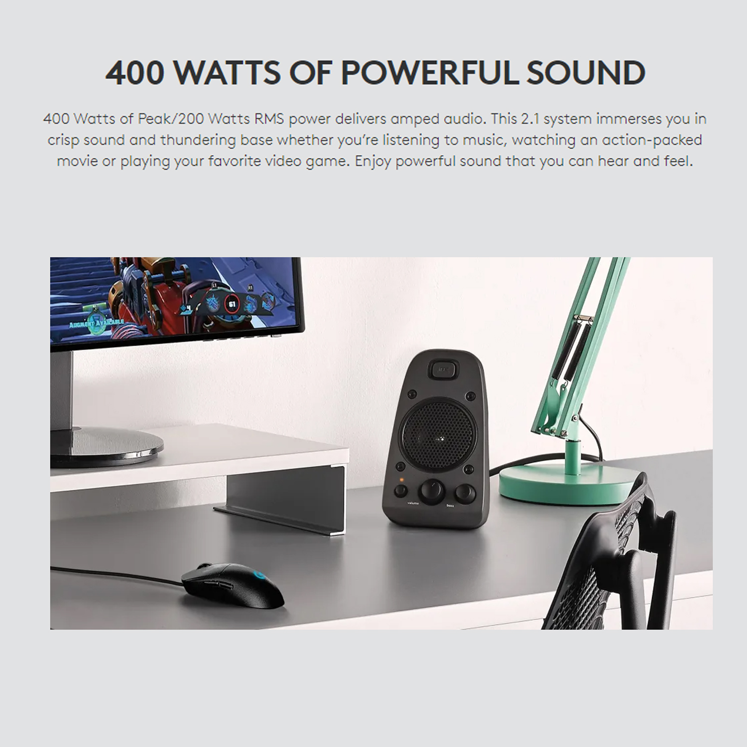 Logitech Z625 Speaker System with Subwoofer and Optical Input | THX® Certified 2.1 Speaker | 400 ...