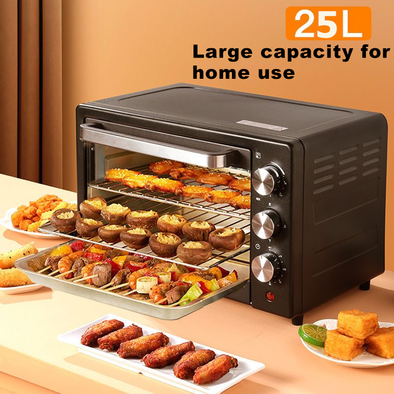 Electric Oven 15/25/48L Convection Hot Air Fryer Toaster Timer Oil Free ...