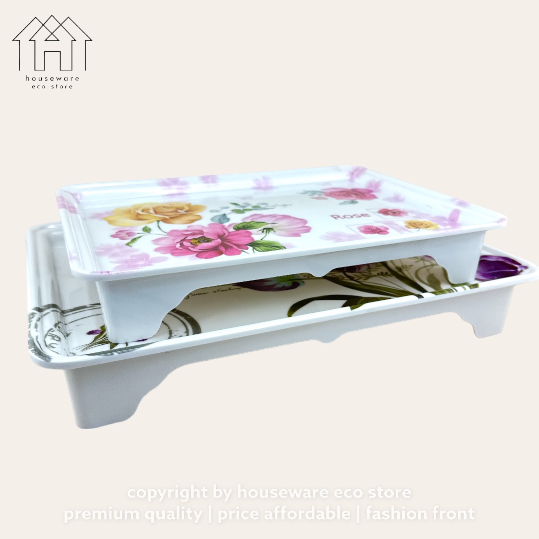 Melamine Rectangle Serving Tray / Dulang Minuman | Stand Tray Food Tray ...