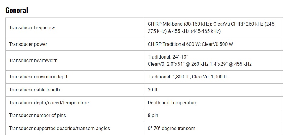 Garmin GT23M-TM | 8-Pin Plastic Transom with Mid-Band CHIRP Sonar Scan ...