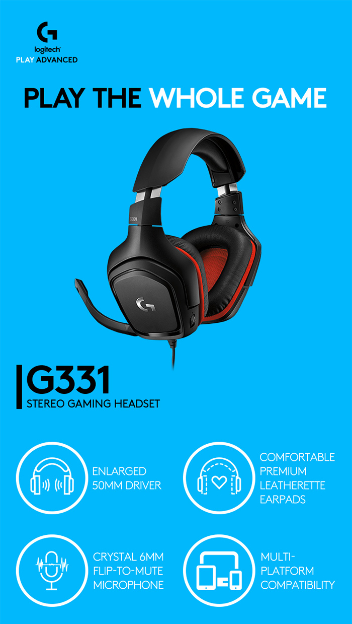 Logitech G331 Stereo Gaming Headset | Shopee Malaysia