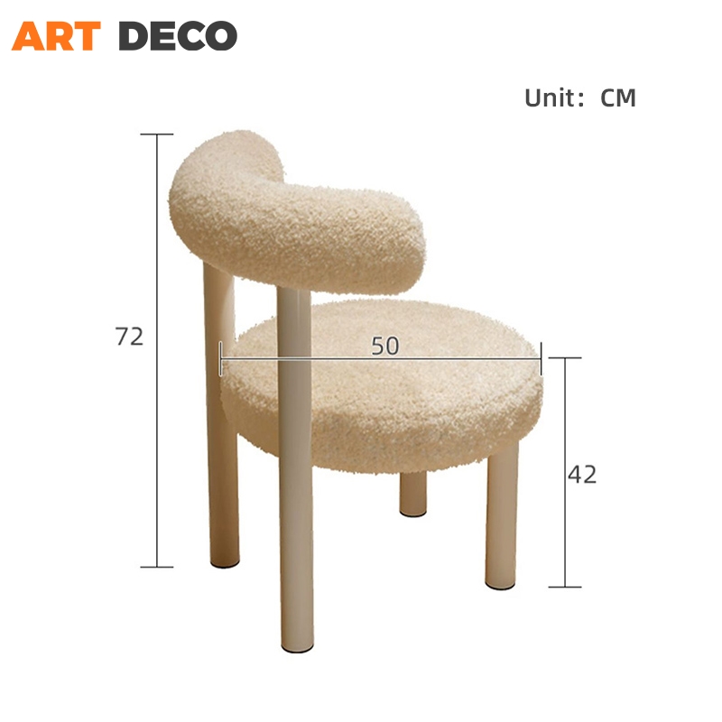 Dressing Chair Stool Lamb Velvet Makeup Stool Ins comfortable chair ...