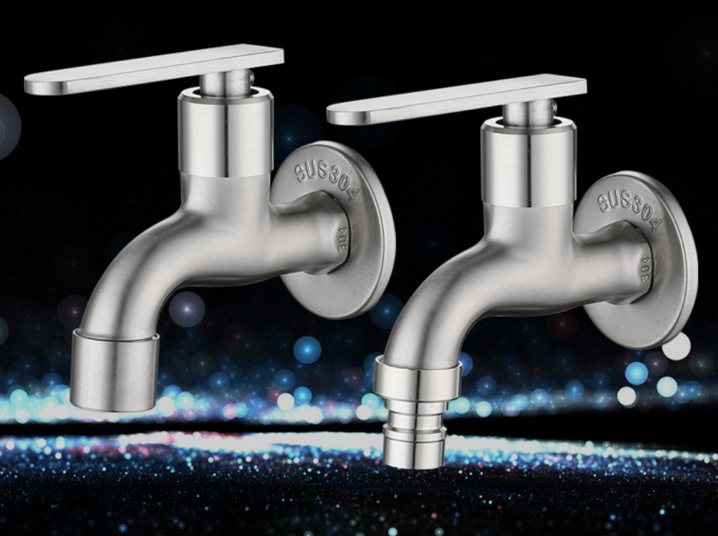 SUS304 Wall Bib Tap Wall Hose Bib Tap Washing Machine Tap Heavy Duty ...