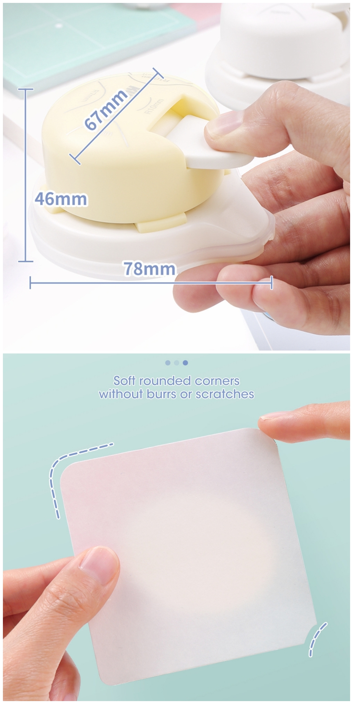 4-In-1 R4 R7 R10 Inner Fillet Corner Rounder Puncher Round Edge Paper ...