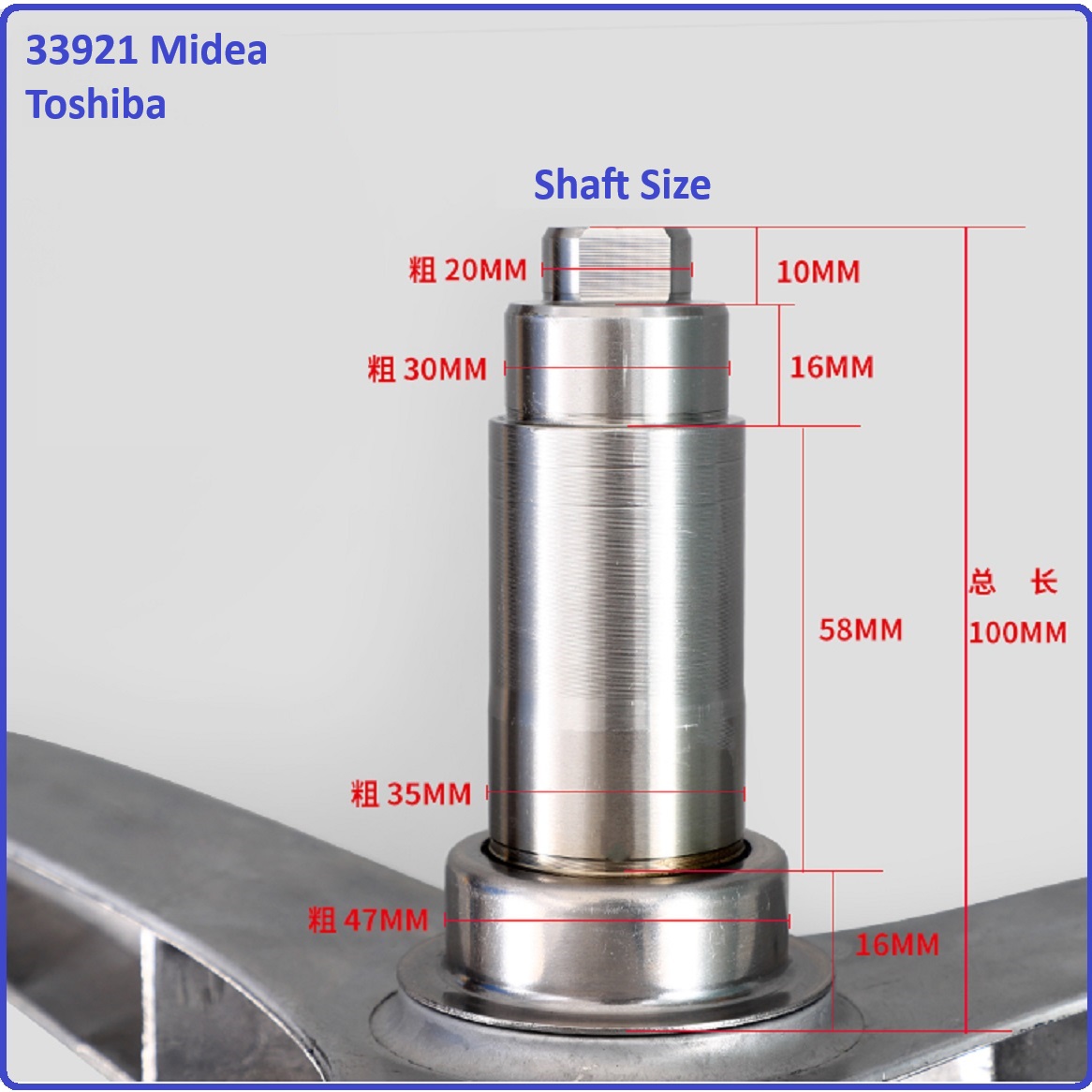 Toshiba TW-BH95S2M / TW-BH95M4M / TW-BH95M4S / TW-BH105S2M / TW-BH105M4M Drum Shaft Original for ...
