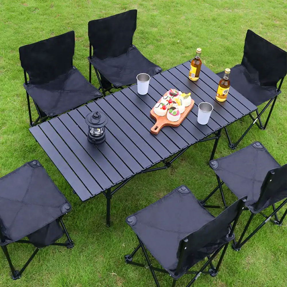UtanKing™ Foldable Camping Table Egg Roll Meja Makan Outdoor Picnic BBQ ...