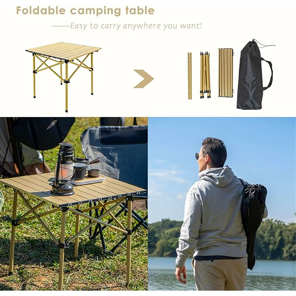 UtanKing™ Foldable Camping Table Egg Roll Meja Makan Outdoor Picnic BBQ ...