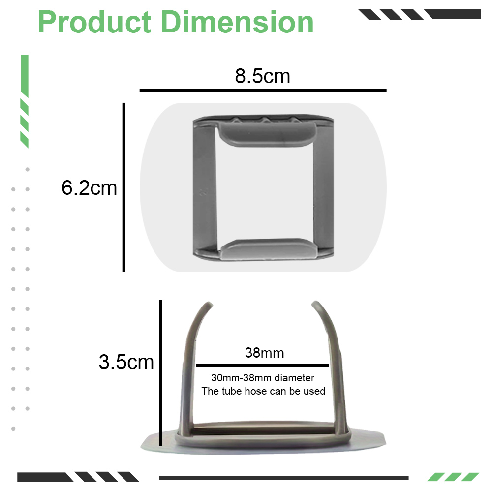 Innohut Punch Free Adhesive Hose Clamp Water Drain Pipe Storage Clip ...