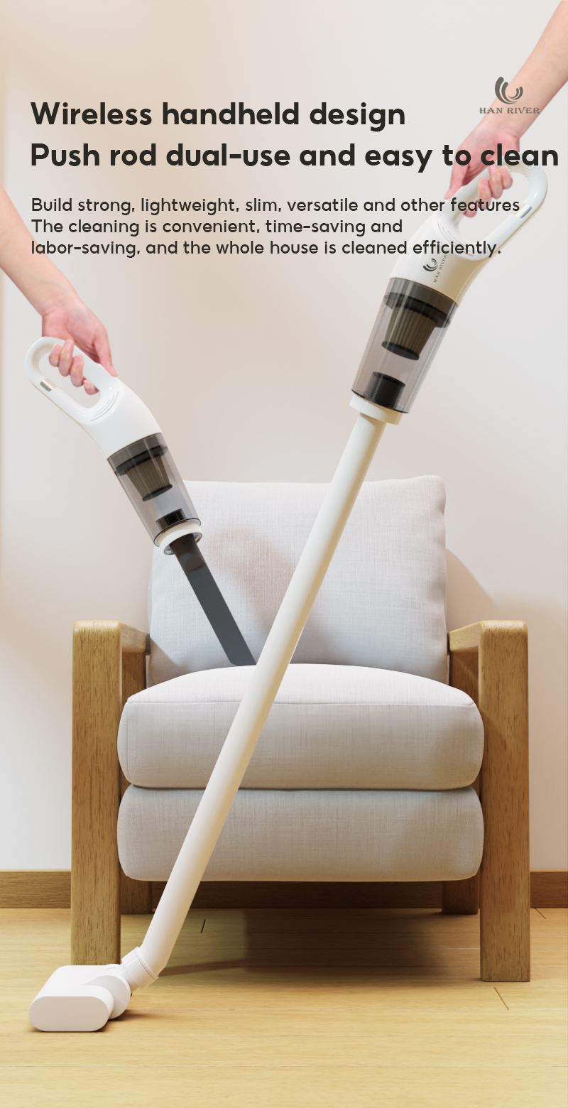 HAN RIVER Cordless Vacuum Cleaner 5 IN 1 25000Pa Strong Suction ...