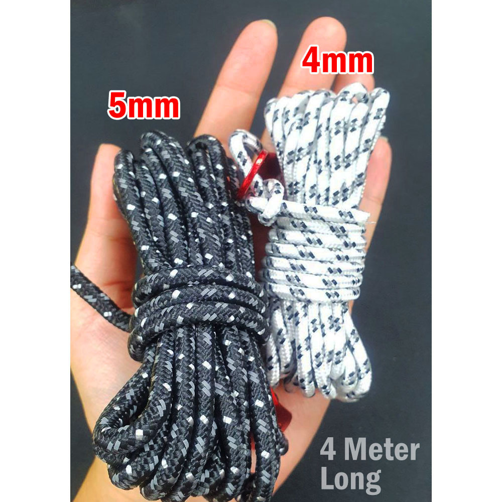 UtanKing™ 4 Meter Reflective Camping Rope Tent Ropes Flysheet Tensioner ...