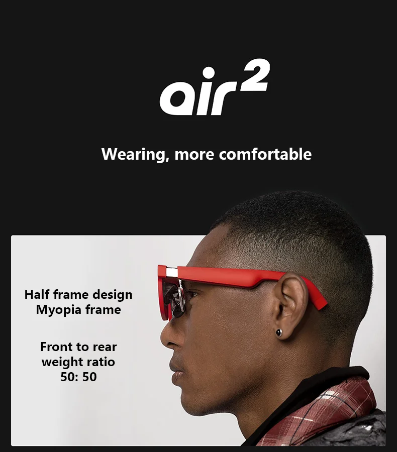 (READY STOCK) - XREAL Air 2 AR Smart Glasses with Sony 0.55 ''Micro ...