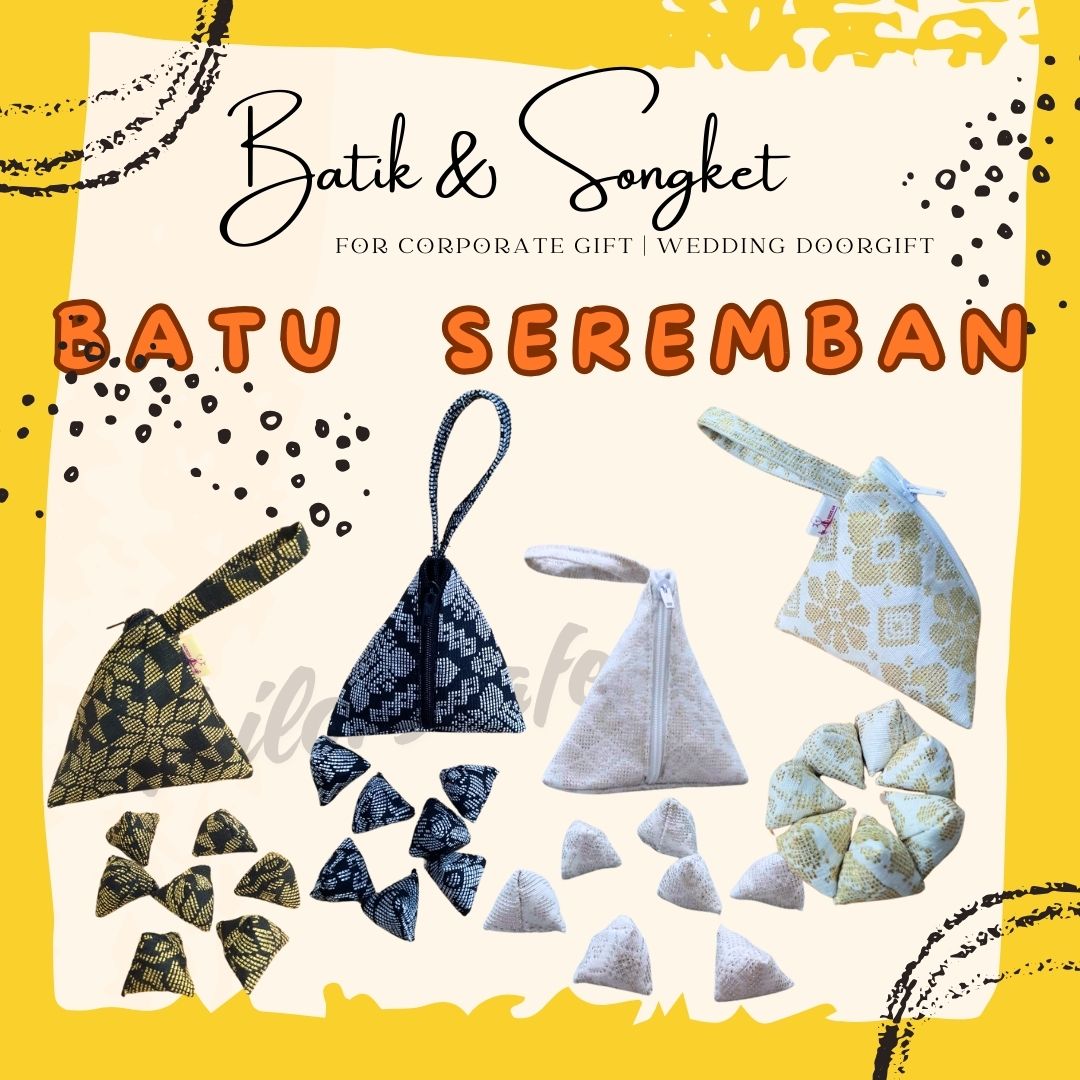 Batu Seremban [ 7pcs ] Traditional Game Exclusive Batik dan Songket ...