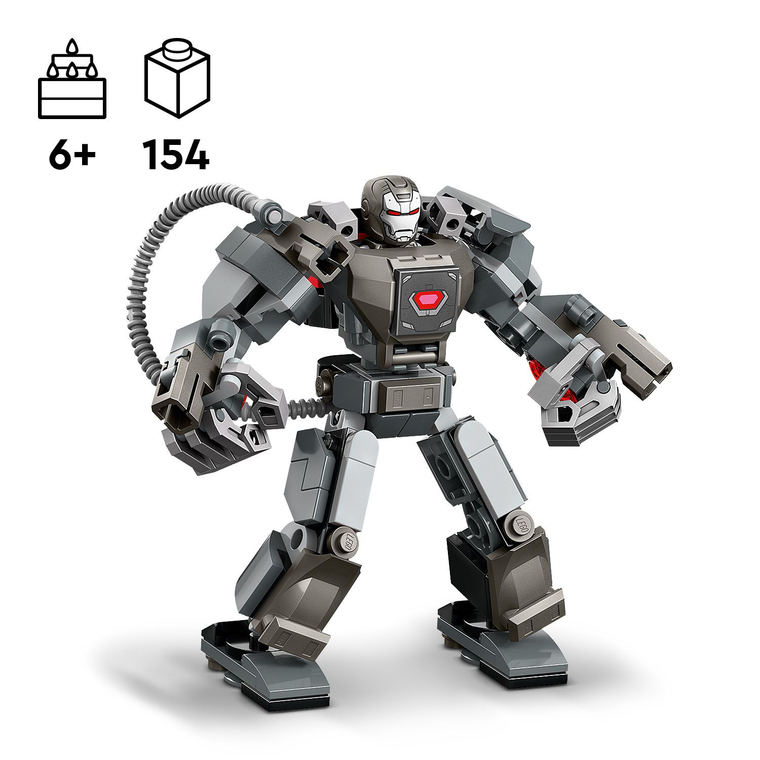 LEGO Super Heroes Marvel 76277 War Machine Mech Armour (154 Pieces ...