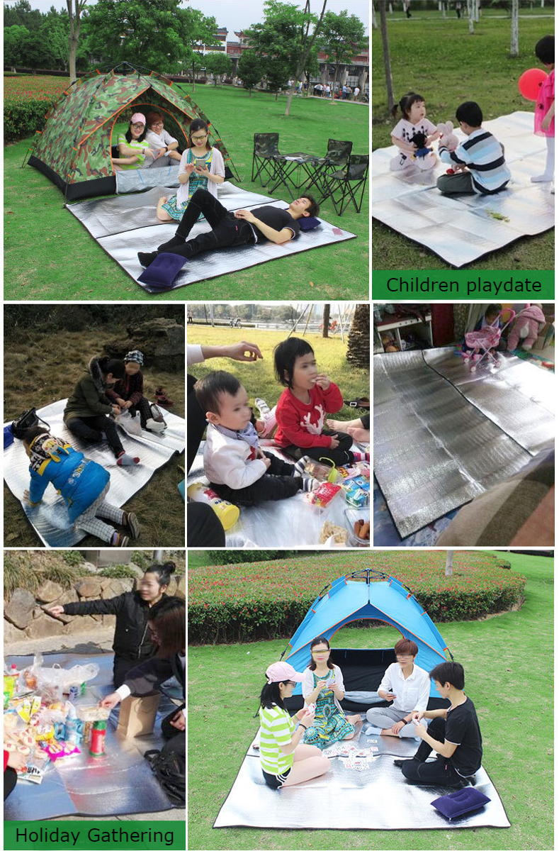 Waterproof Ground Mat Double Side Aluminum Film Camping Groundsheet ...