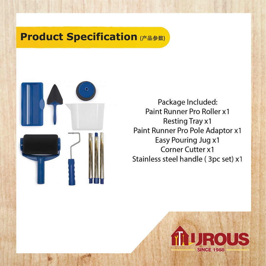 [Aurous] Pintar Facil Paint Runner Pro Paint Brush Roller Set (6 Pcs ...