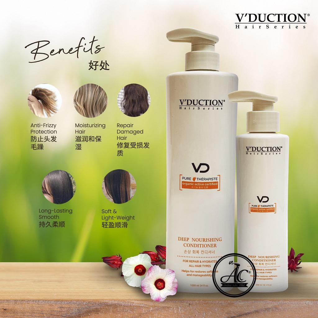 Vduction Pure Therapiste Organic Daily Shampoo / Conditioner / Collagen Mask 300ml V'duction ...