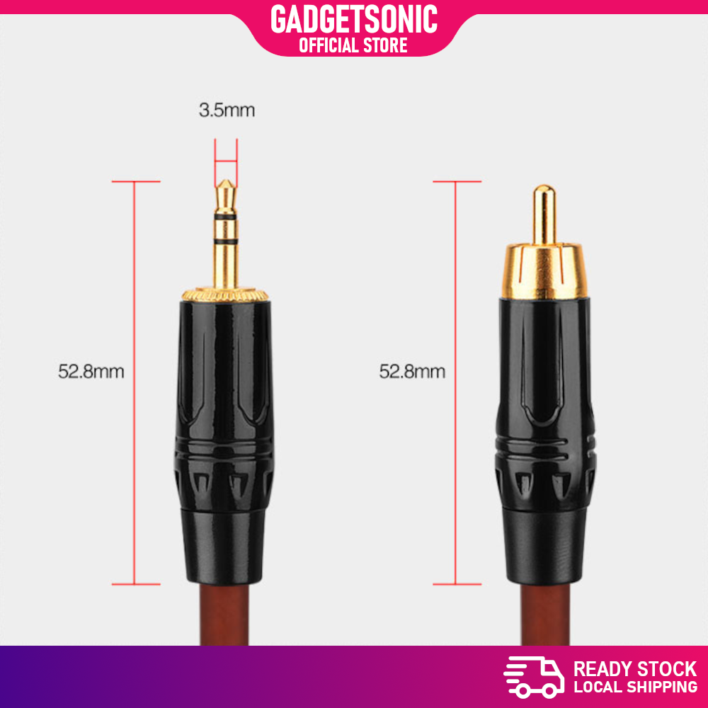 Digital Coaxial SPDIF Cable 3.5mm Male Audio Jack To RCA For Music Soundbar Home Theatre ...