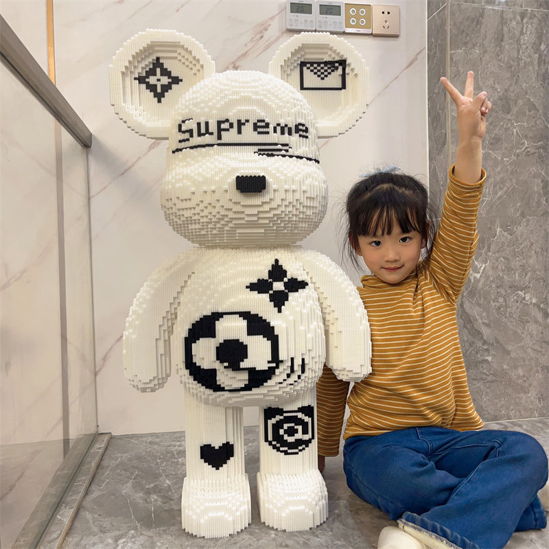 【40~115cm】Lovely Bear Bear Block Violent Bear Building Blocks Lighting ...
