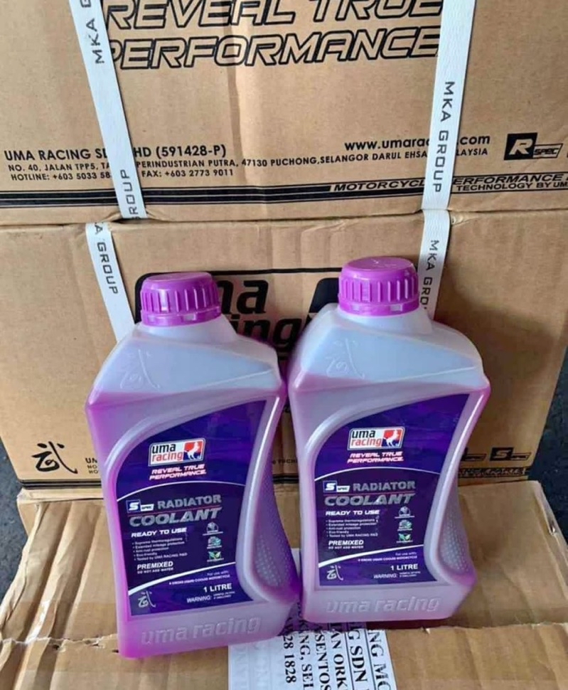 ORIGINAL UMA RACING RADIATOR COOLANT 1L 1LITRE 40 60 PREMIXED COLOUR ...