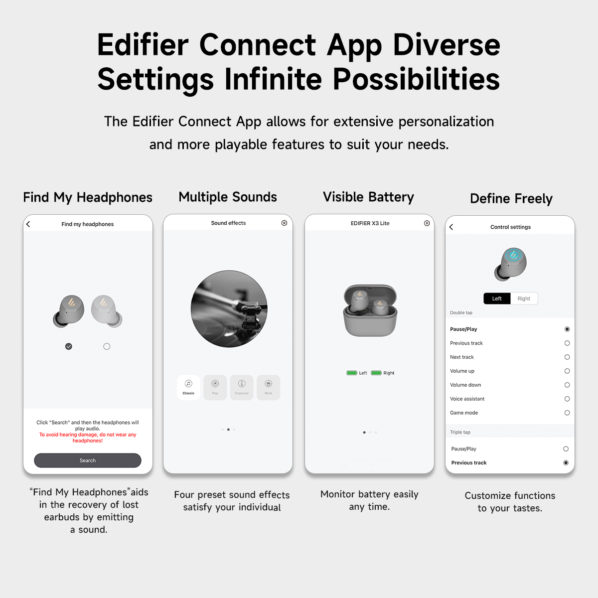 Edifier X3 Lite Wireless Earphones with ConneX Customization App | Shopee Malaysia